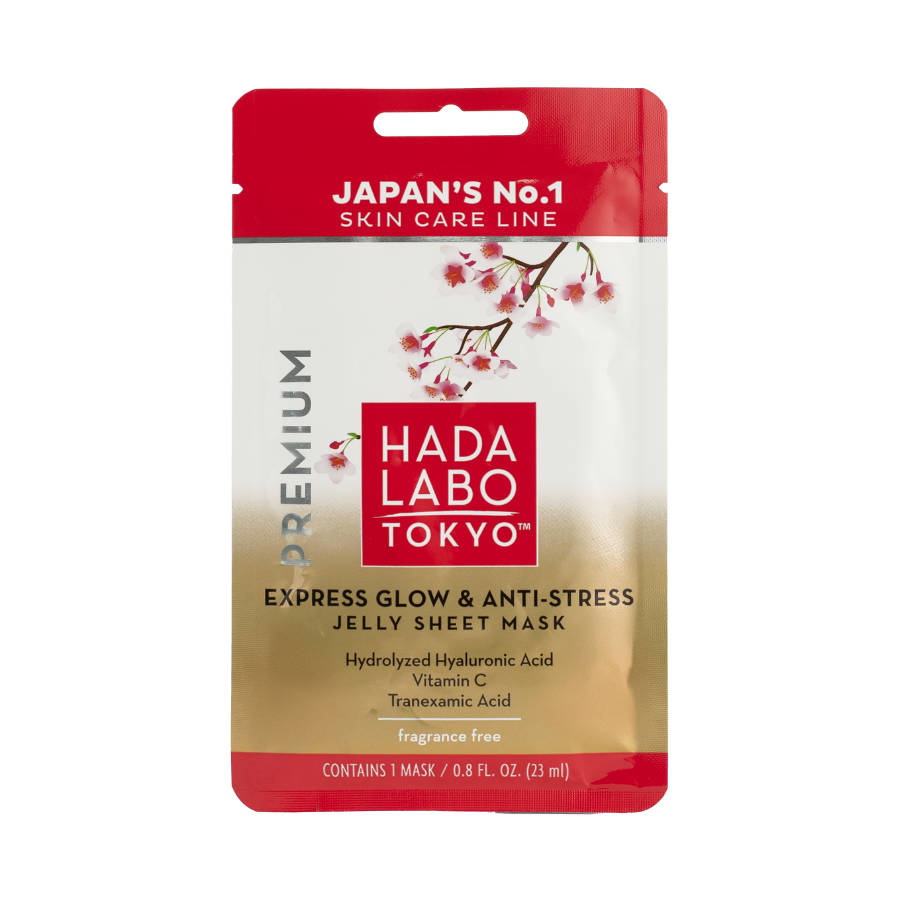 Hada Labo Tokyo - EXPRESS GLOW & ANTI-STRESS JELLY SHEET MASK ...