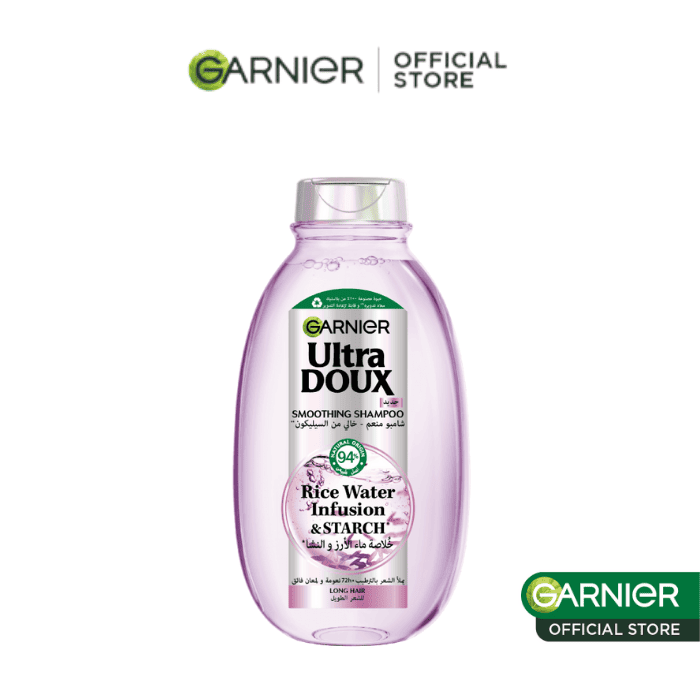 Garnier ultra doux rice water shampooing infusion d’eau de riz & amido ...