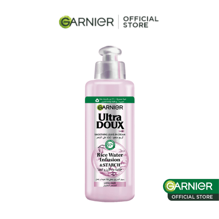 GARNIER ULTRA DOUX Crème sans rinçage à l'eau de riz et à l'amidon 200 ...