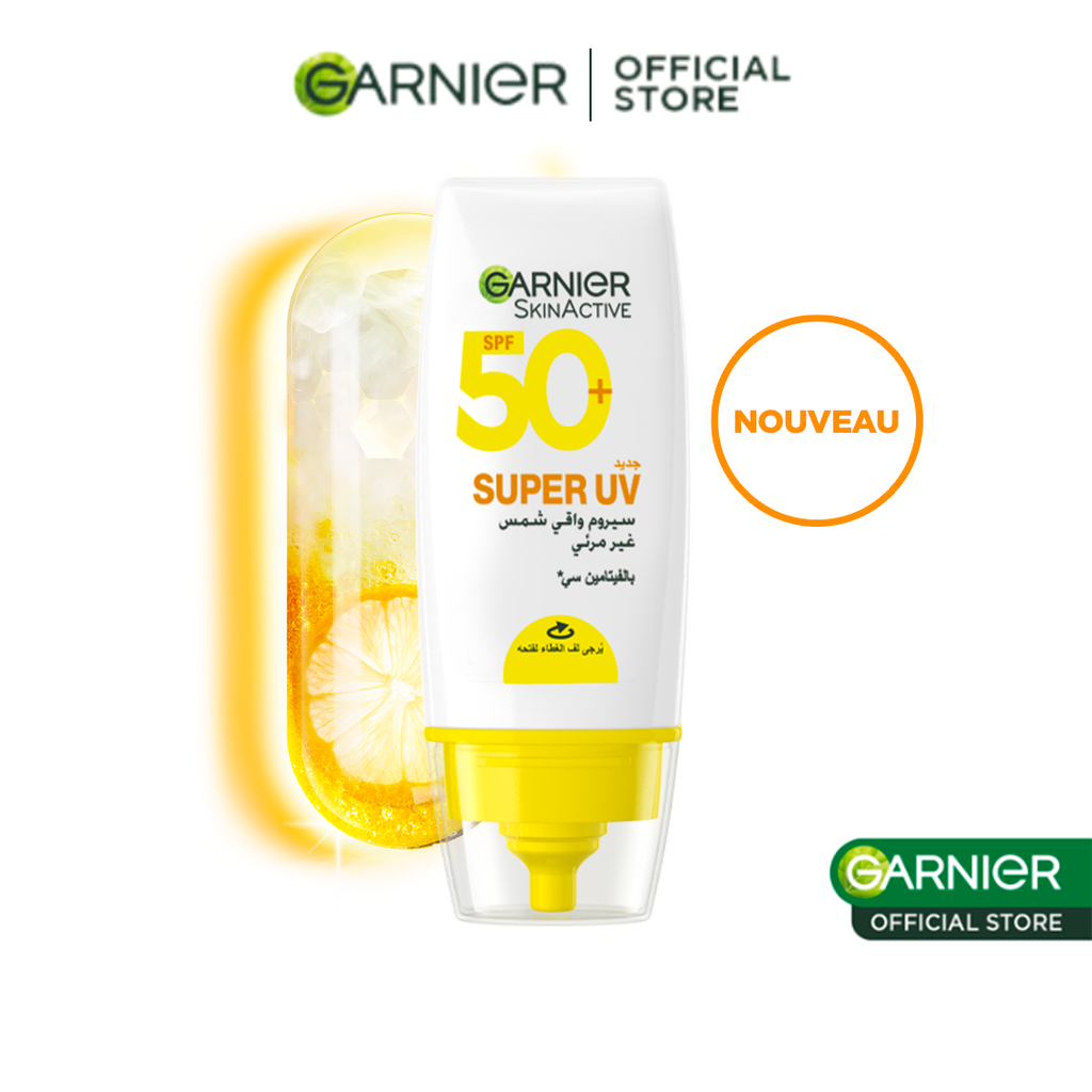Garnier super uv invisible serum sunscreen spf 50 pa++++ uva/b ...