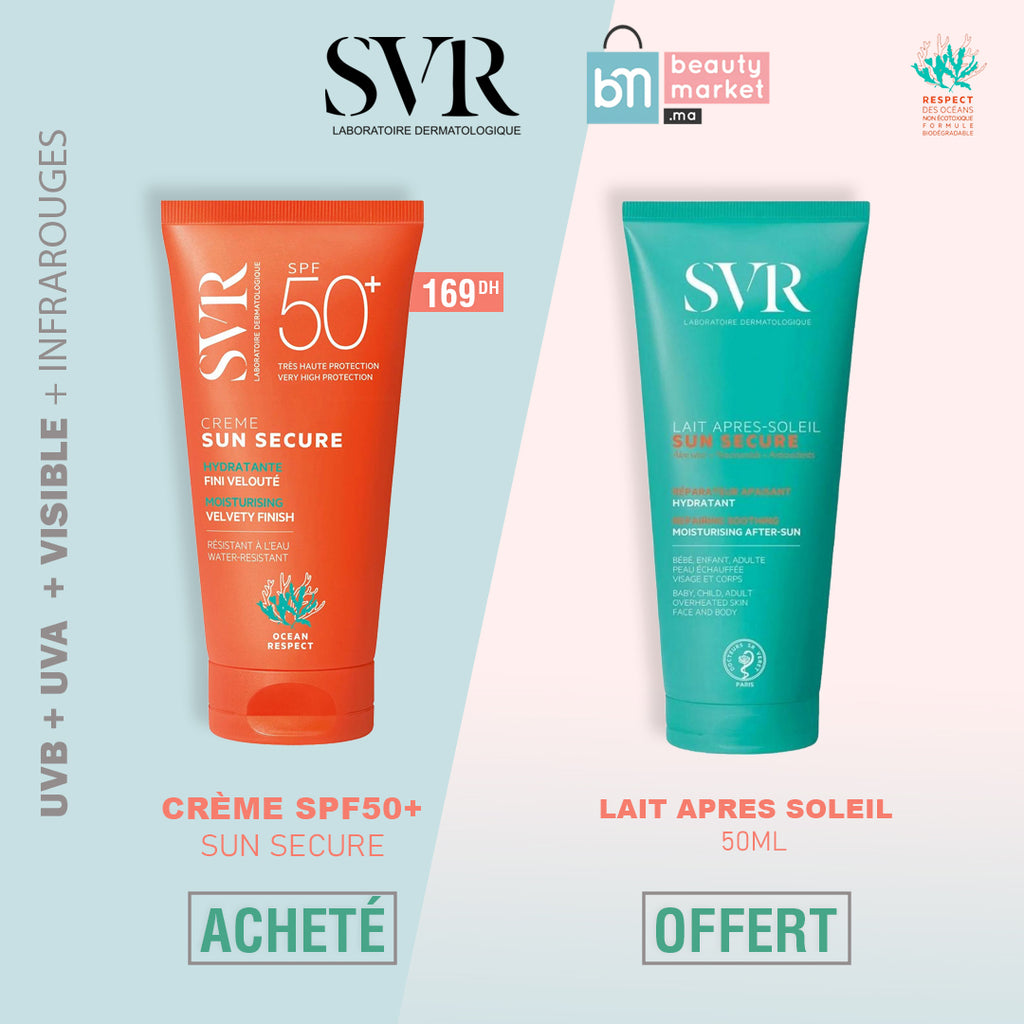 SVR Sun Secure Crème SPF 50+ 50ML = LAIT APRÈS-SOLEIL 50 ML OFFERT ...