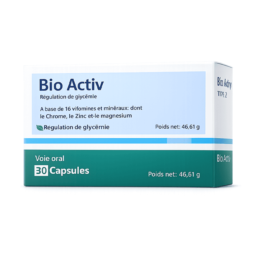 BIO ACTIV TYPE 2 REGULATION DE GLYCEMIE 30 CAPSULES – beautymarket.maroc