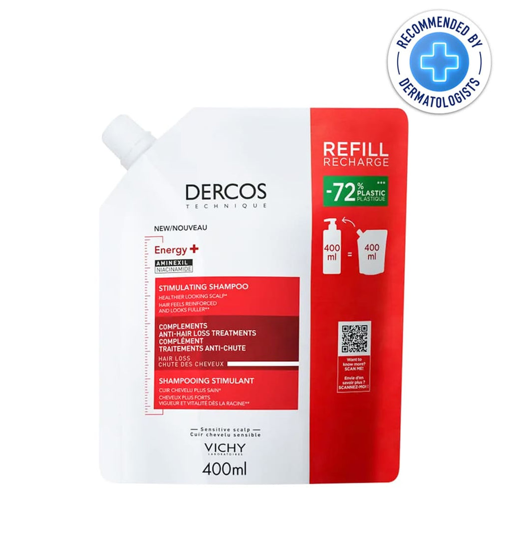 VICHY DERCOS TECHNIQUE ENERGY+ RECHARGE SHAMPOOING ANTI CHUTE 400ML ...