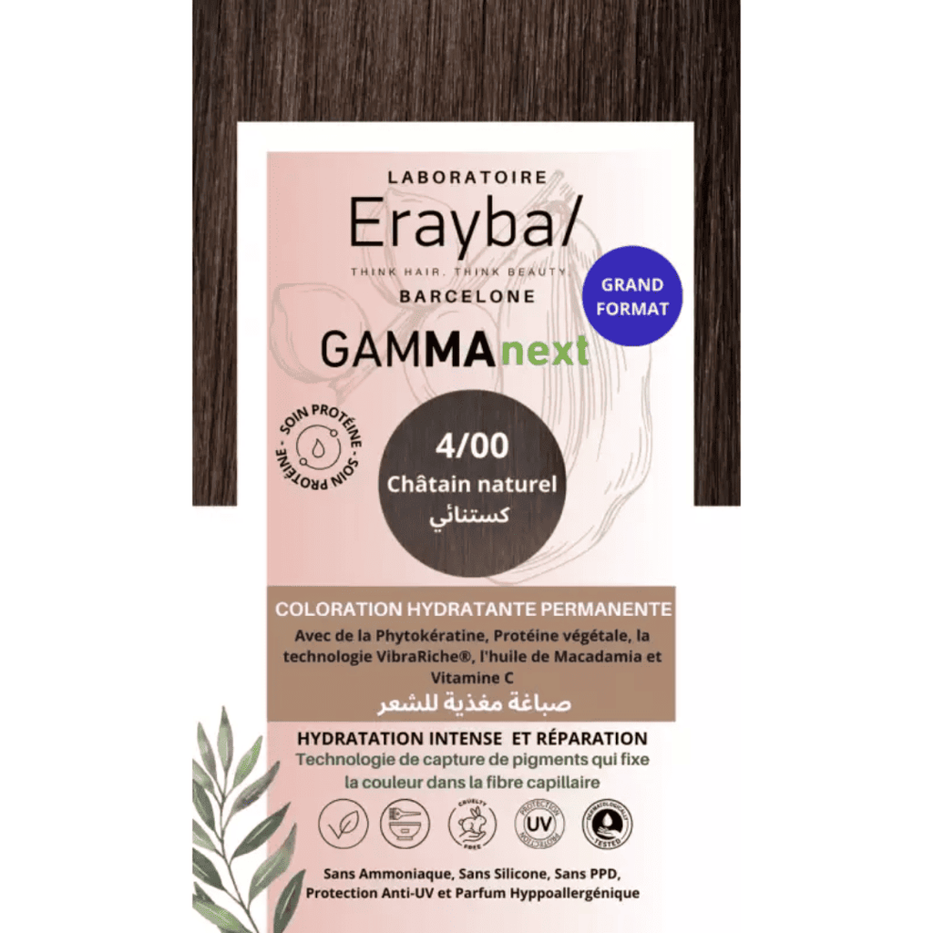 ERAYBA GAMMA NEXT COLOR 4.00 CHATAIN NATUREL 100ML – beautymarket.maroc