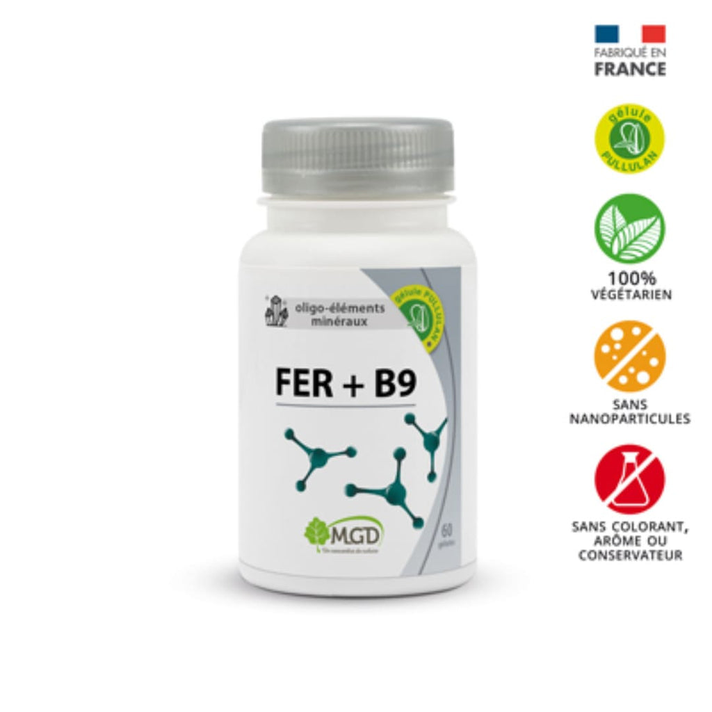 Mgd fer + b9 60 gelules – beautymarket.maroc