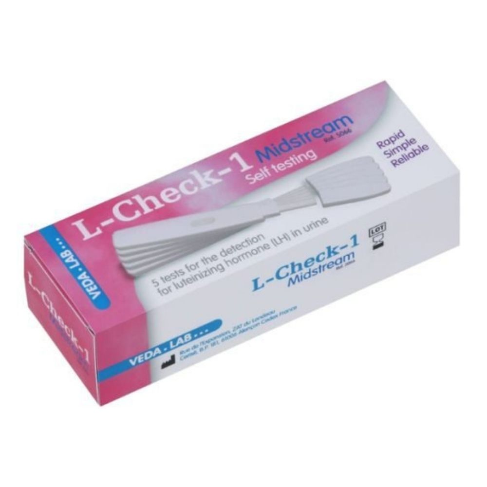 VEDA.LAB MIDSTREAM L-CHECK 1 TEST D'OVULATION 5 UNITÉS – beautymarket.maroc