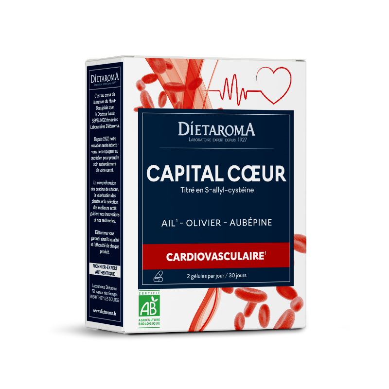 DIETAROMA CAPITAL CŒUR (Ail, Olivier, Aubépine) 60 gélules ...