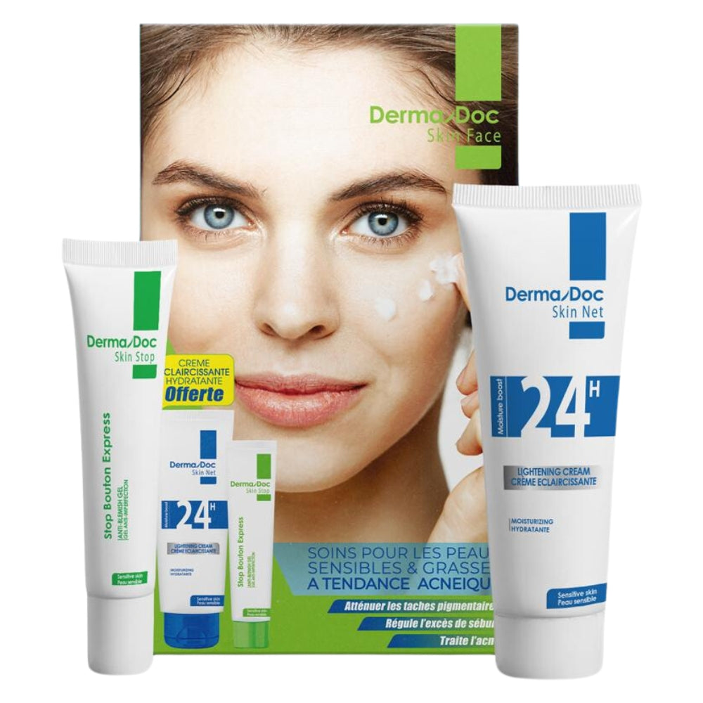 DermaDoc Skin Stop Boutons Express 15ml + Skin Net Crème Eclaircissant ...
