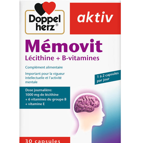 Doppel Herz Aktiv Mémovit Lécithine + B-vitamines 30 Capsules ...