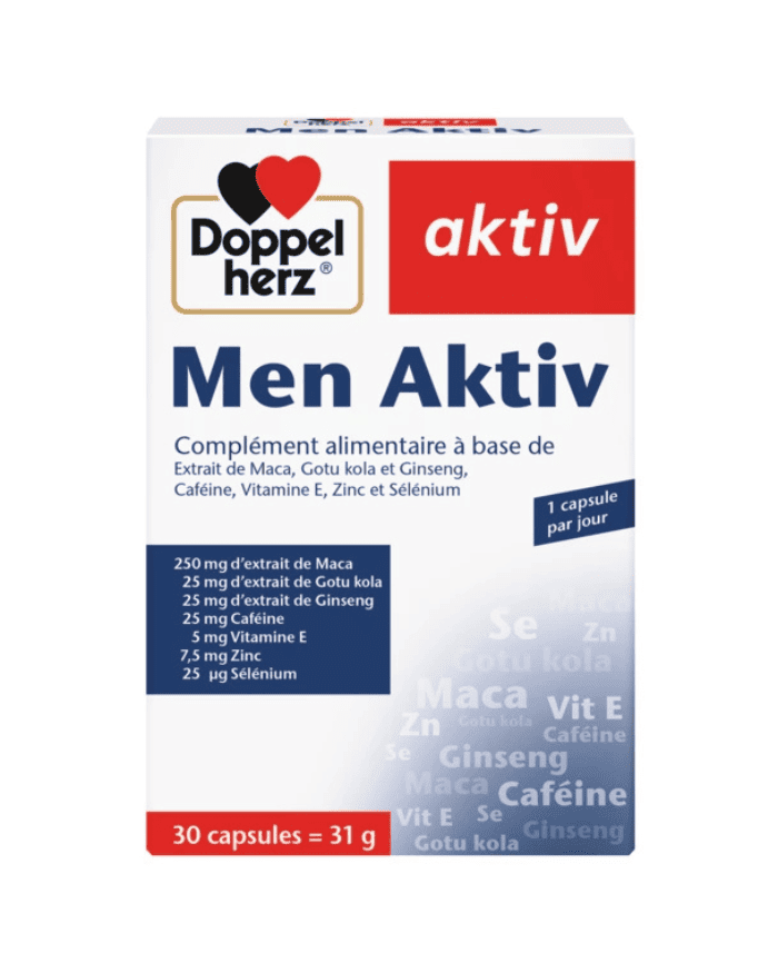 DOPPEL HERZ men aktiv 30 comprimes – BEAUTYMARKET.MA