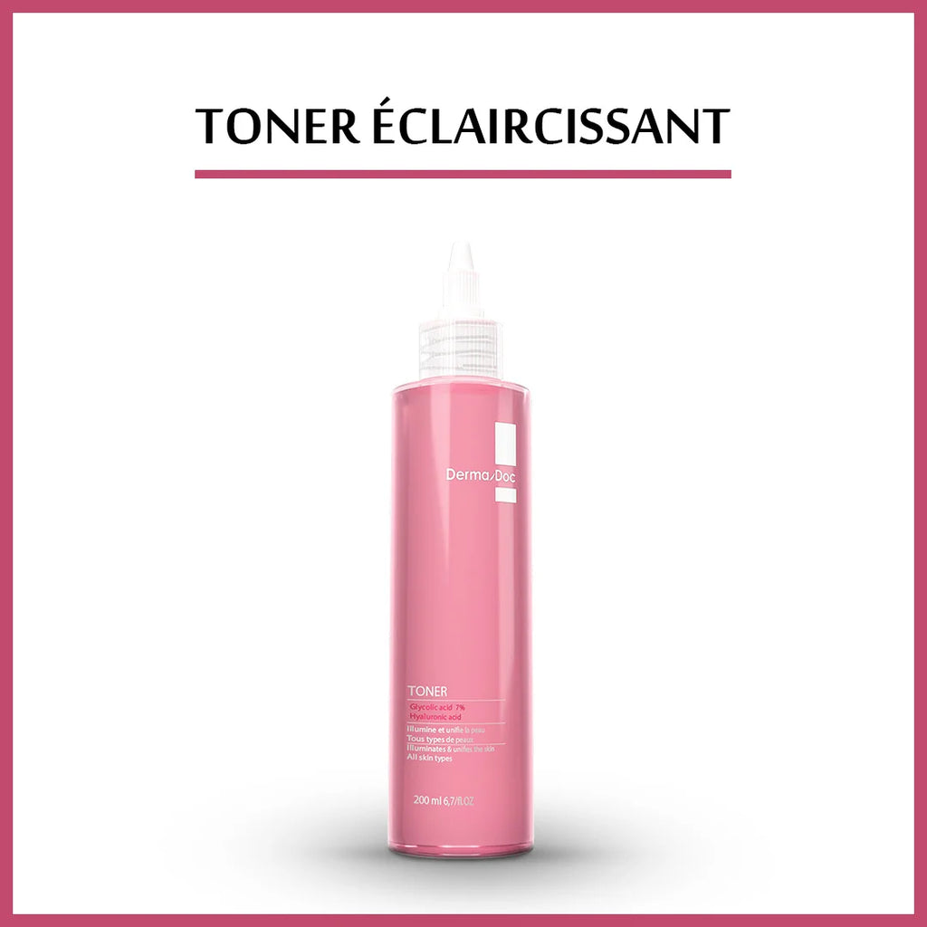 DERMADOC TONER EXFOLIANT 7% ACIDE GLYCOLIQUE 200 ML – beautymarket.maroc